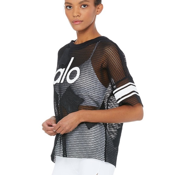ALO Yoga | Tops | Alo Yoga Short Sleeve Mesh Jersey Top | Poshmark